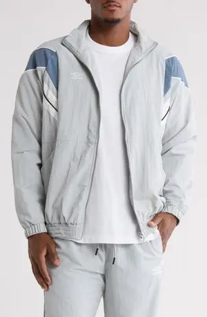 Umbro Relaxed Nylon Track Jacket In Pearl Blue - 65% Off